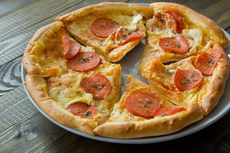 Concepto Malsano Comida Malsana: Pizza Imagen de archivo - Imagen de ...