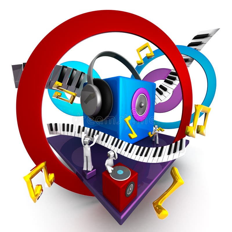 Concepto musical del mundo stock de ilustración. Ilustración de goce ...
