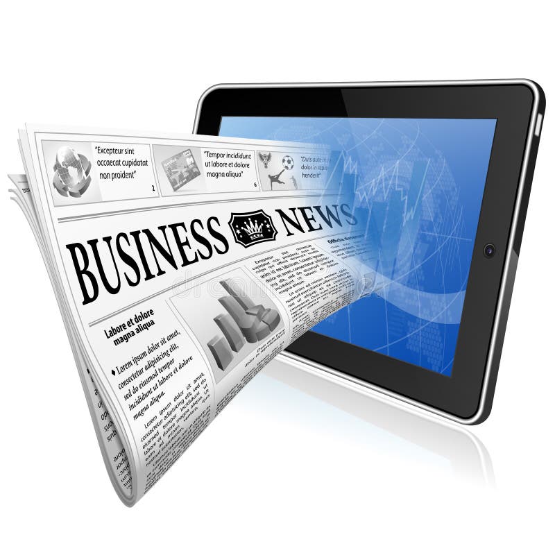 Concepto - Noticias Digitales Ilustración del Vector - Ilustración de ...