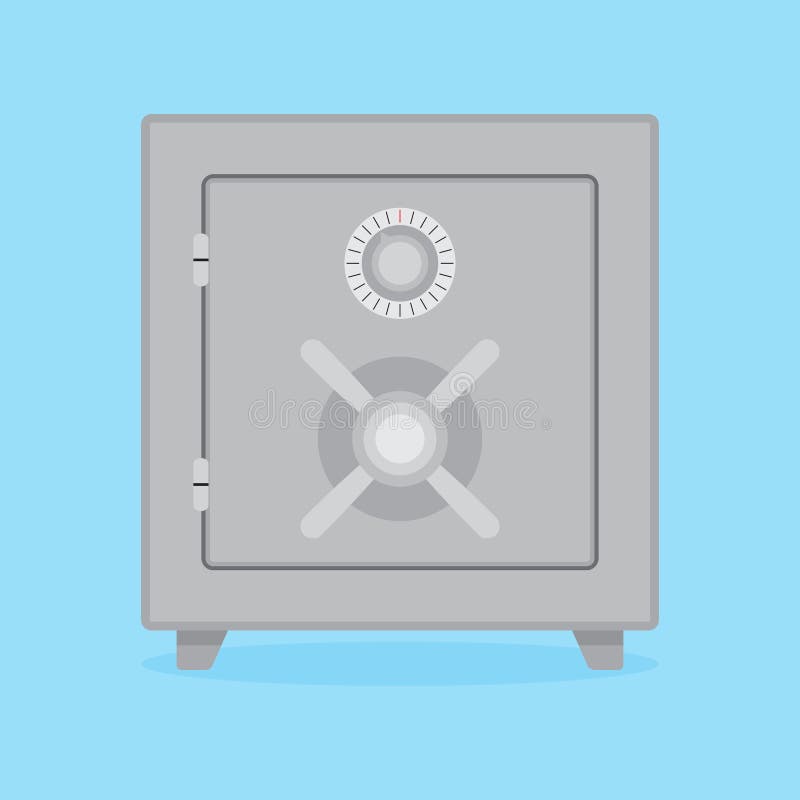 Concepto Plano Seguro Del Metal Ilustración del Vector - Ilustración de ...