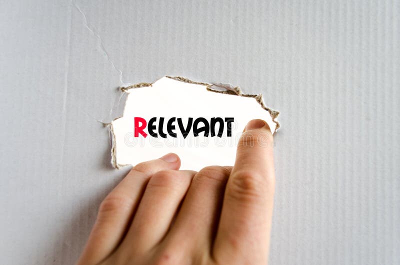 Concepto Relevante Del Texto Imagen de archivo - Imagen de blanco, foco ...