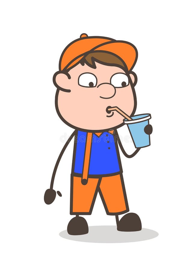 Concepto Sediento Del Vector De Labor Drinking Water Del Carpintero ...