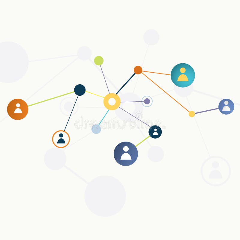 Concepto Social Del Vector De La Red Ilustración del Vector ...