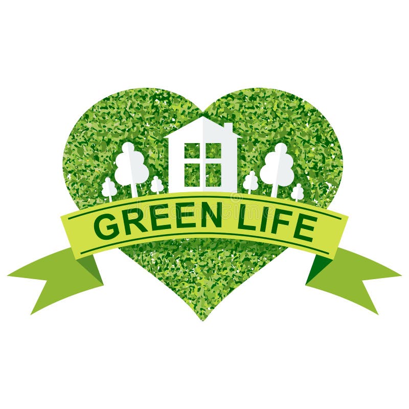 Concepto verde de la vida ilustración del vector. Ilustración de ...