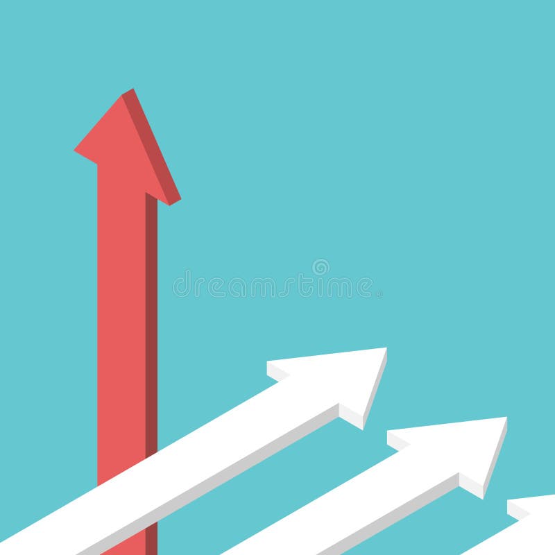 Concepto Vertical único De La Flecha Ilustración del Vector ...