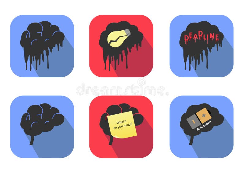 Concepts of Brain Icons. Vector Stock Vector - Illustration of icons ...