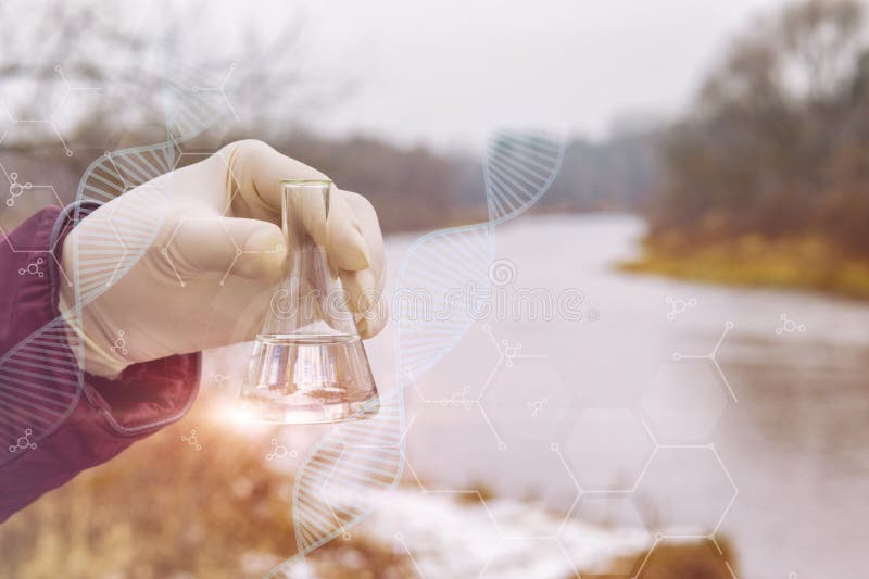 The Concept of Ecological Purity of Water in the River Stock Photo ...