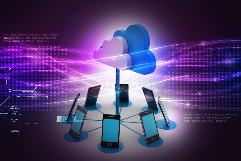 Concepts Cloud Computing Devices Stock Illustration - Illustration of ...