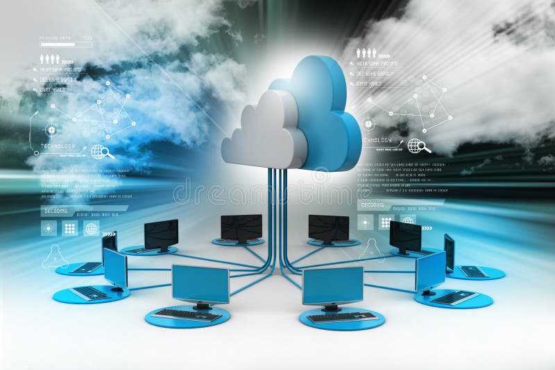 Concepts Cloud Computing Devices Stock Illustration - Illustration of ...