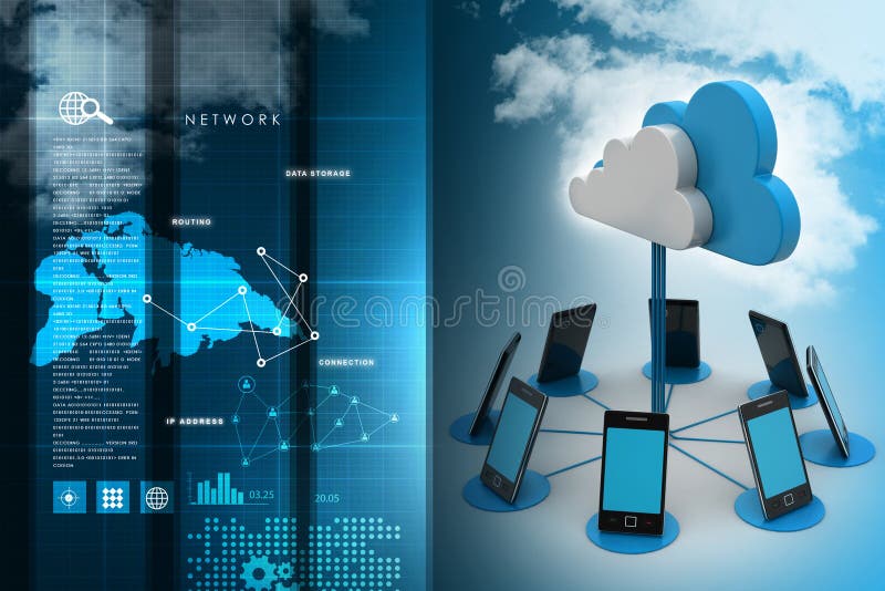 Concepts Cloud Computing Devices Stock Illustration - Illustration of ...
