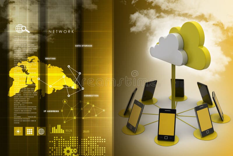 Concepts Cloud Computing Devices Stock Illustration - Illustration of diagram, computing: 54520866