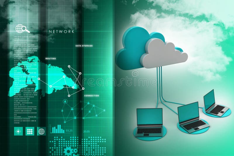 Concepts Cloud Computing Devices Stock Illustration - Illustration of ...