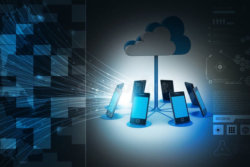 Concepts Cloud Computing Devices Stock Illustration - Illustration of diagram, computing: 54520866