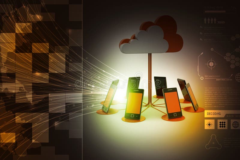 Concepts Cloud Computing Devices Stock Illustration - Illustration of ...