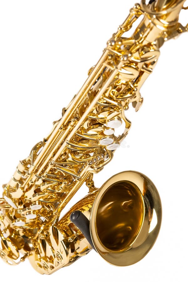 Concepts D'instruments De Musique Alto Saxophone Isolated Over White ...