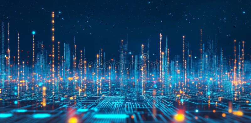 Concepts of Digital Communication and Technology Depicting a Futuristic ...