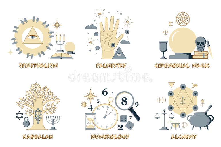 Concepts of Esoteric Sciences. Stock Illustration - Illustration of ...