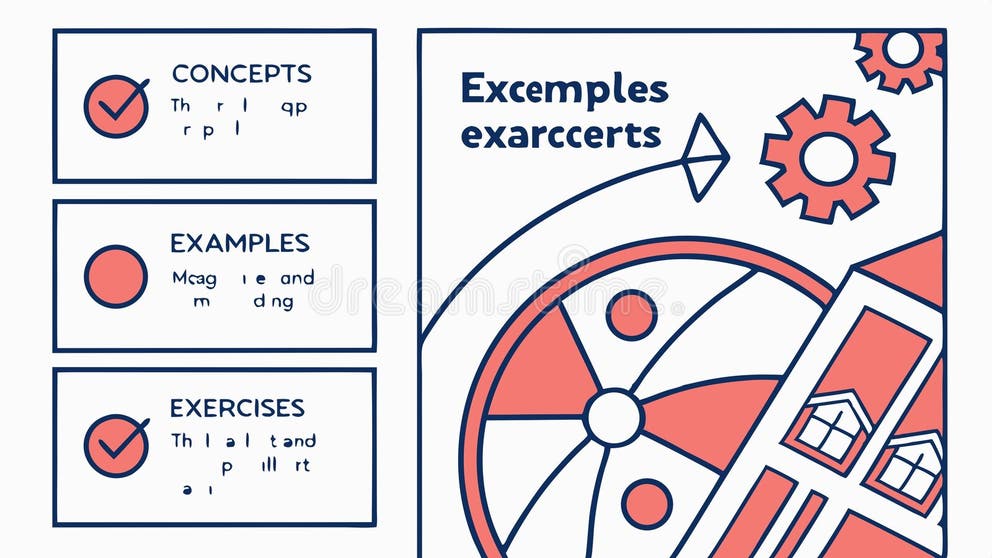 Concepts, Examples, Exercises Learning Framework, Vector Design Generative AI Stock Vector ...
