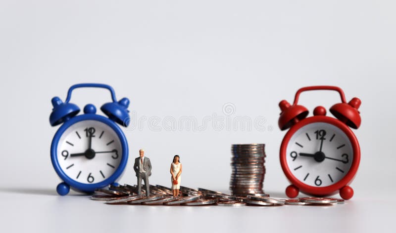 Concepts on Gender Working Conditions and Pay Differences. Stock Image ...