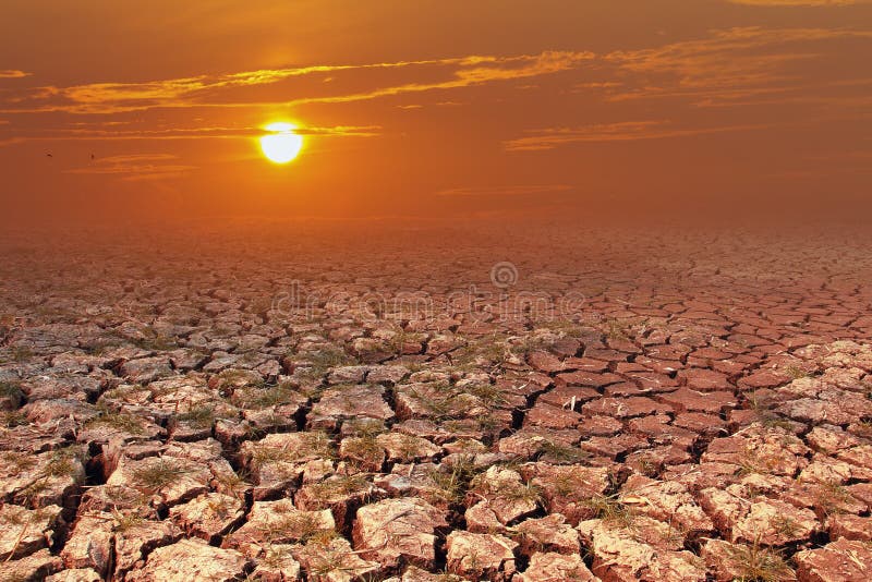 Concepts Global Warming Problem Resolution with Over Cracks Stock Image ...