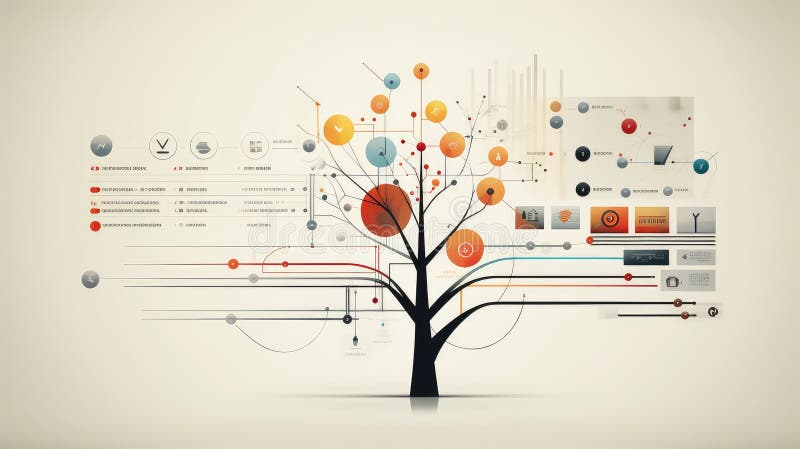 Concepts infographic tree stock illustration. Illustration of ...