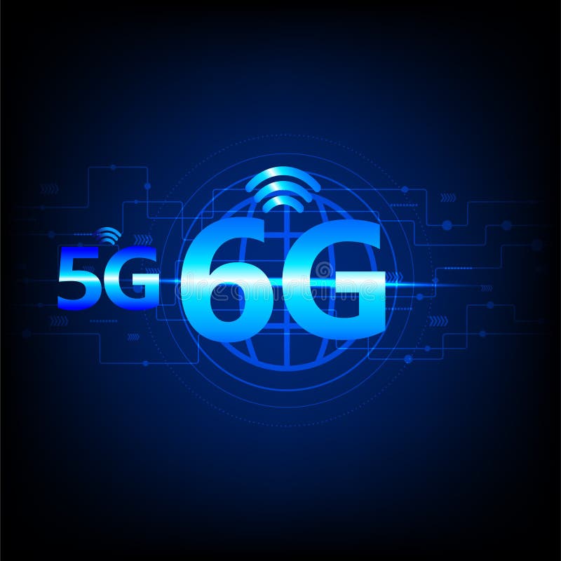 Technology 6G Networking stock vector. Illustration of technology ...