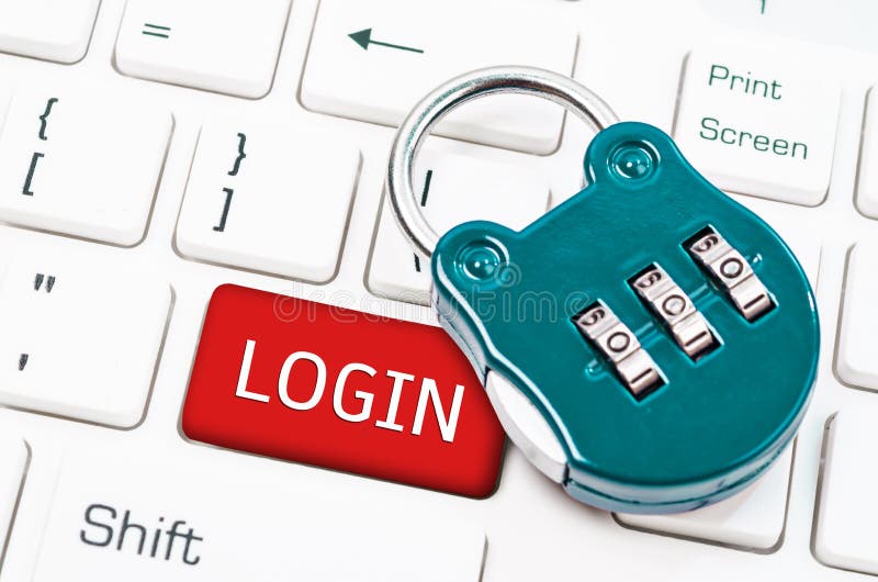 Concepts Login on Computer Security. Stock Photo - Image of safety ...