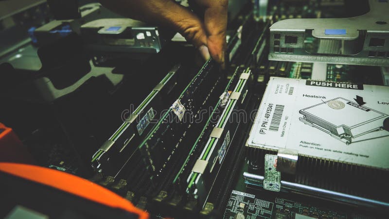 Inside Motherboard of Server, RAM Editorial Image - Image of chip ...