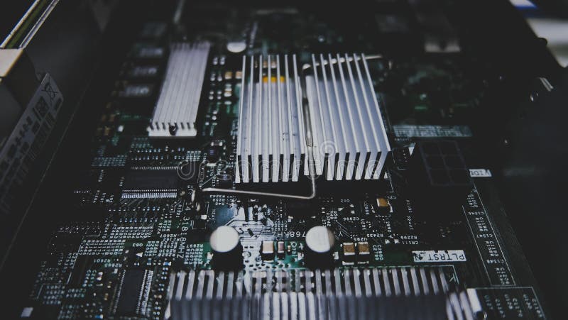 Inside Motherboard of Server, RAM Stock Image - Image of industrial ...
