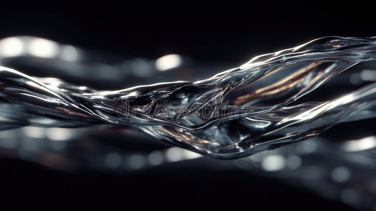 Concepts Visualized As Liquid Metal Streams Flowing and Intertwining ...