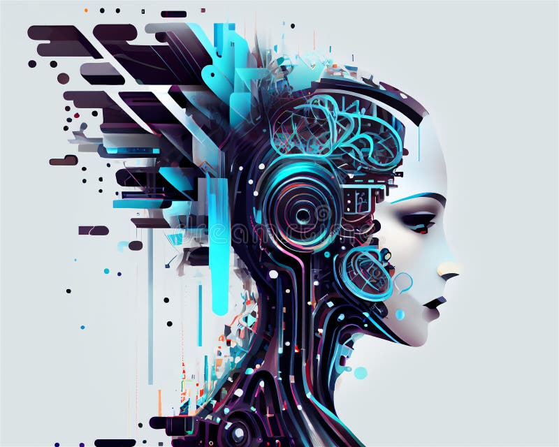 Conceptual Abstract Illustration of Artificial Intelligence Stock ... Conceptual Abstract Illustration of Artificial Intelligence Stock ...