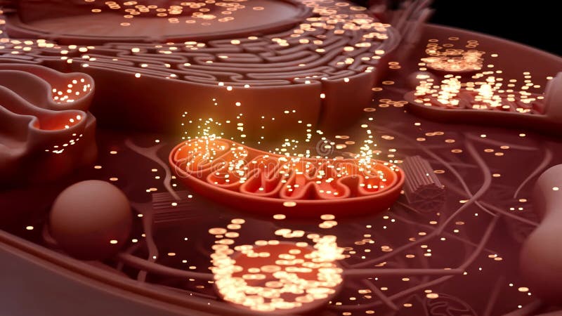 Animation of the Cell and the Mitochondria Stock Video - Video of ...