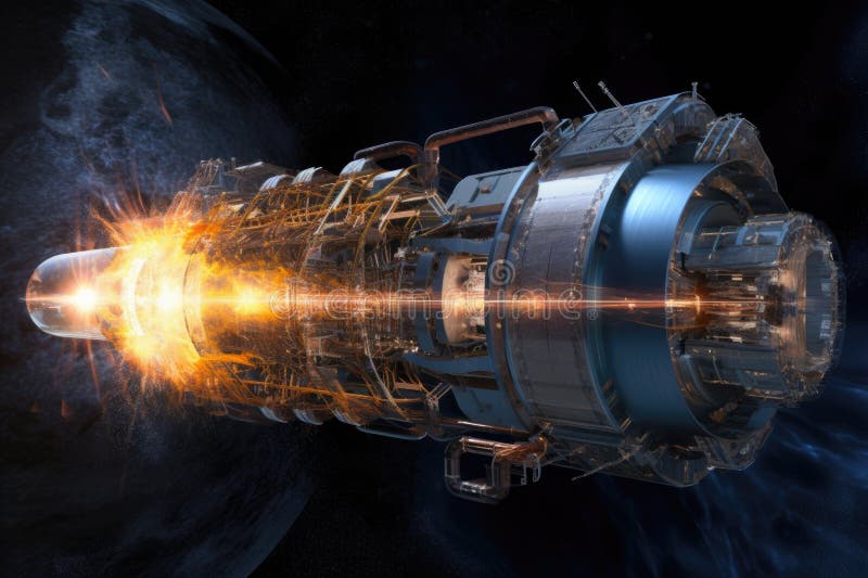 Conceptual Antimatter Propulsion System in Action Stock Illustration ...