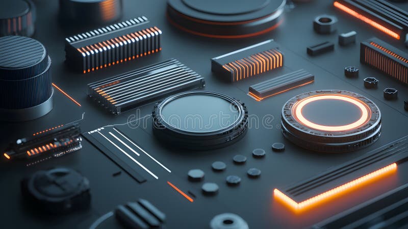 Conceptual Array of Futuristic Spaceship Materials Showcasing Advanced ...