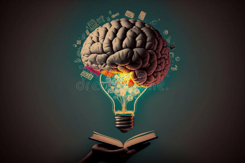 Conceptual Art Collage of Hands Holding a Light Bulb Which Appears a ...