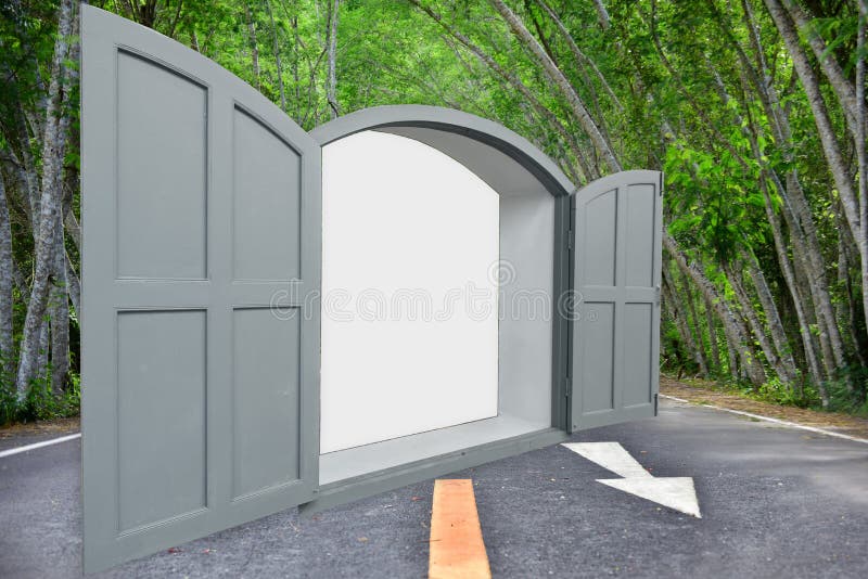 Conceptual Art: Grey Window are Open on Road Surface Stock Image ...