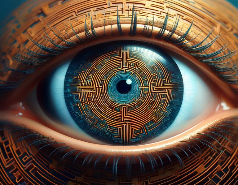 A Conceptual Artwork of a Maze within an Eye, Representing the ...