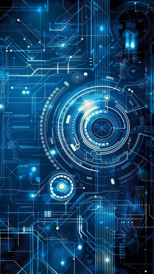 Conceptual Background Depicting Technology Integration. Stock ...