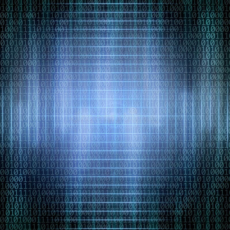 Binary code and lights stock illustration. Illustration of numbers ...