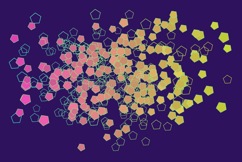 Conceptual Background Pentagon Pattern For Design. Backdrop, Digital ...