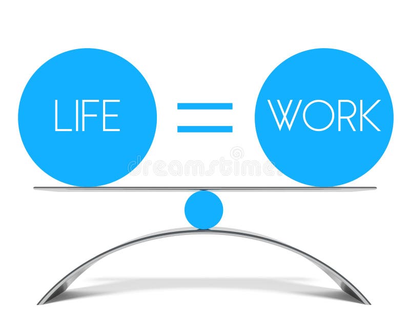 Vector Stick Man Work Life Balance Stock Vector - Illustration of ...