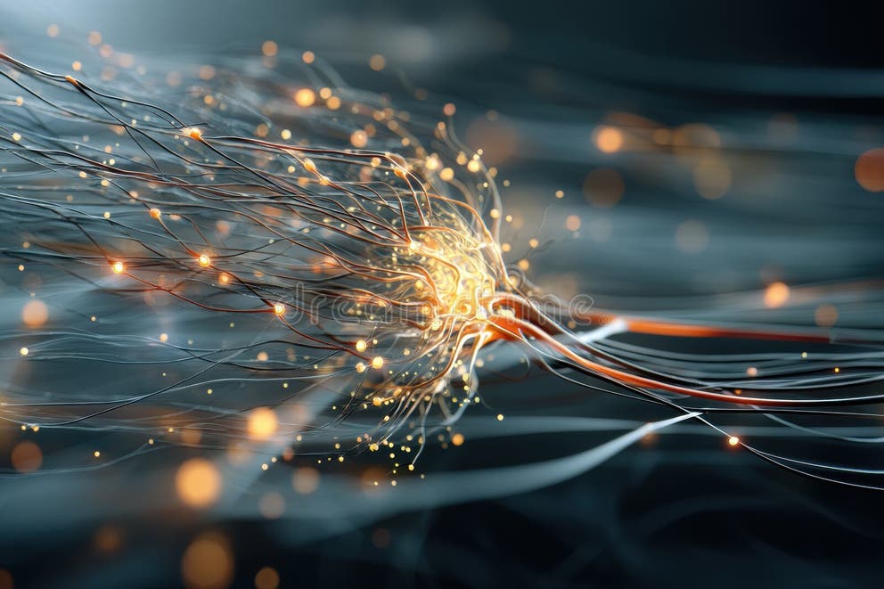 Conceptual Brain-Computer Interface Displaying Dynamic Connections with Sparks and Energy Flow ...