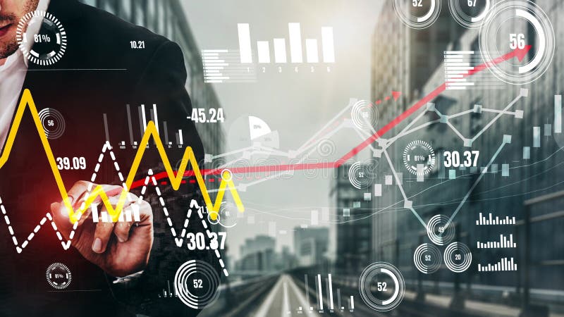 Conceptual Business Dashboard for Financial Data Analysis Stock Photo ...