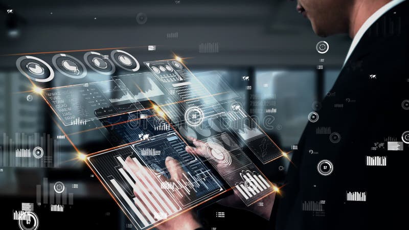 Conceptual Business Dashboard for Financial Data Analysis Stock Footage ...