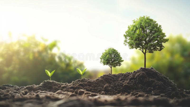 Conceptual Business Development with Tree and Growing Branches Stock ...