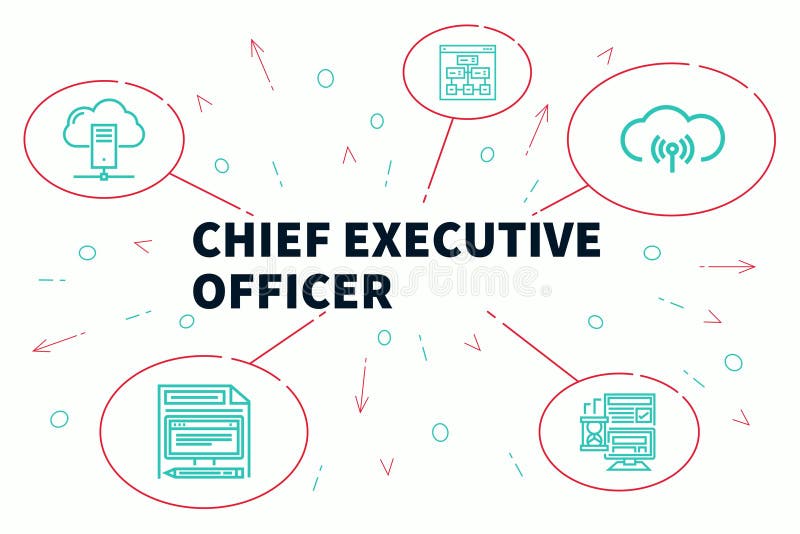 Conceptual Business Illustration with the Words Chief Executive Stock ... Conceptual Business Illustration with the Words Chief Executive Stock ...