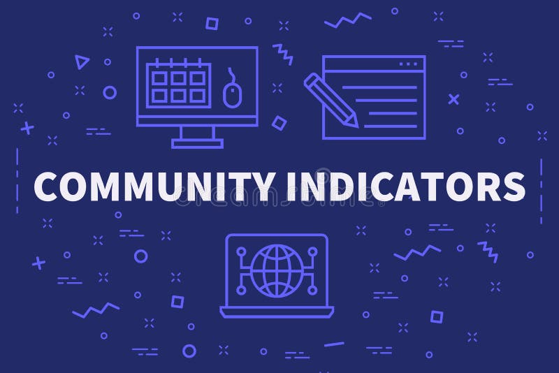 Conceptual Business Illustration with the Words Community Indicators ...