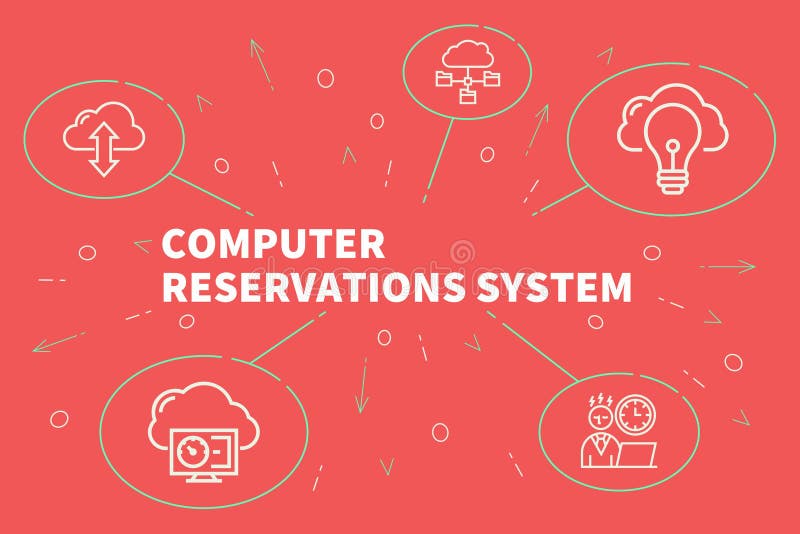 Conceptual Business Illustration with the Words Computer Reservations ...