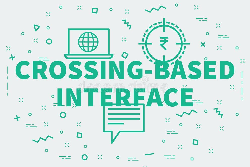 Conceptual Business Illustration with the Words Crossing-based I Stock Illustration ...