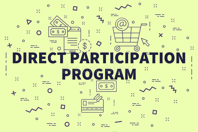Conceptual Business Illustration with the Words Direct Participation ...